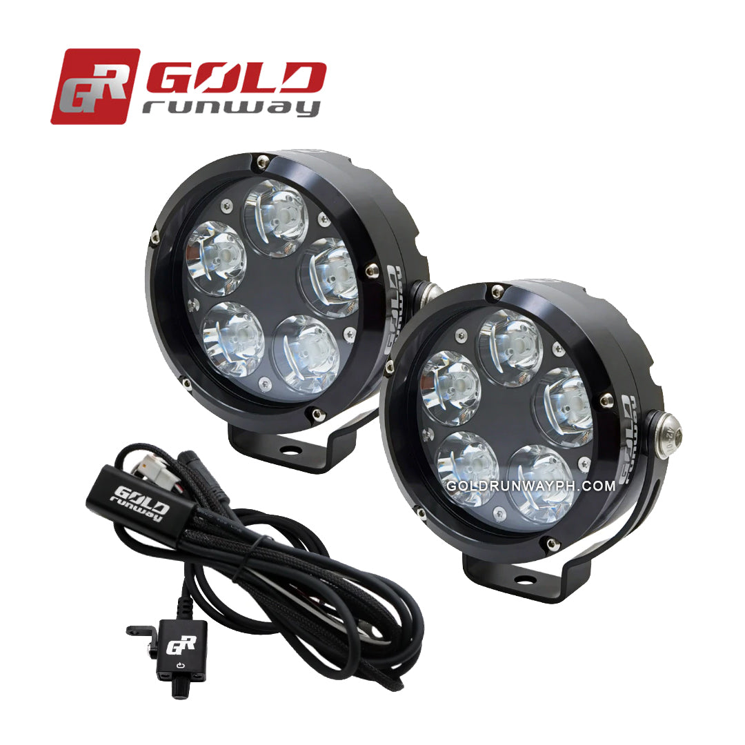 Gold Runway GR-50X Combo 50W 6000K 6000LM Motorcycle Lights – Gold ...